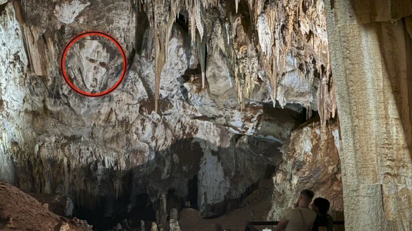 Rosto "do diabo" aparece em caverna de SP e moradores apelidam de ...