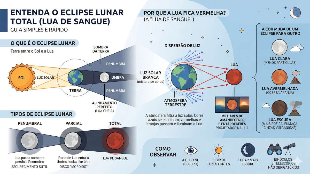 Eclipse lunar 03/03: a verdade sobre a lua de sangue - Gazeta de São Paulo